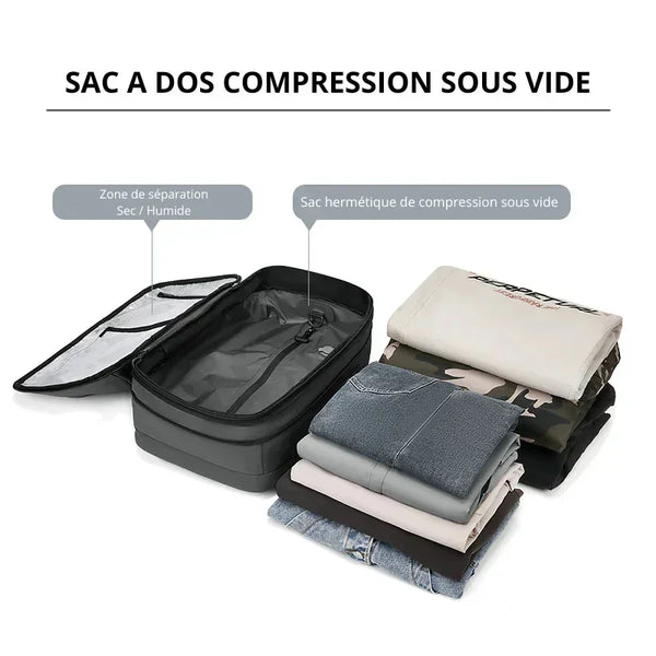 Sac de Compression Voyage avec Pompe | Sac Cabine™